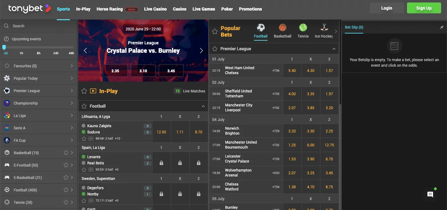 TonyBet Sportsbook Review 2024 » Bonus & Ratings